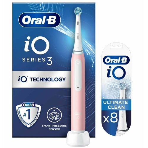 Электрическая зубная щетка ORAL-B IO3 BRUSH, розовый