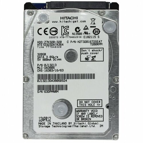 Жесткий диск Hitachi HTE723232A7A364 320Gb 7200 SATAII 2,5" HDD