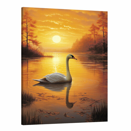 Интерьерная картина 50х70 "Лебедь"