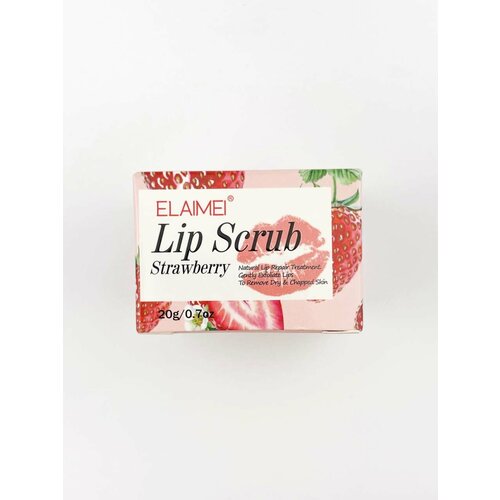 Elaimei Lip scrub strawberry сахарный скраб для губ на основе натуральных масел и витаминов для сухой кожи