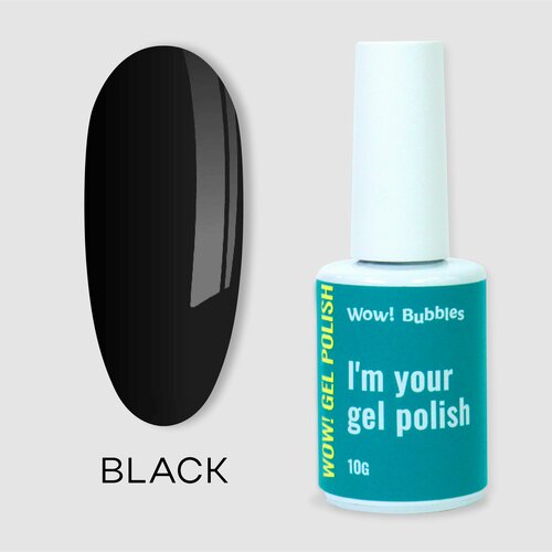 Черный Гель-лак для ногтей Black 10g