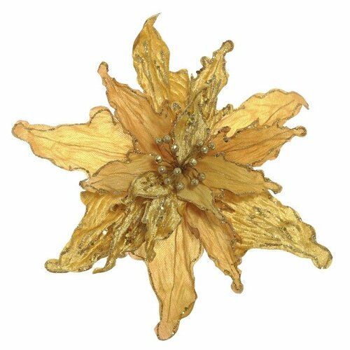 Цветок искусственный "Пуансеттия", L34 W34 H26 см