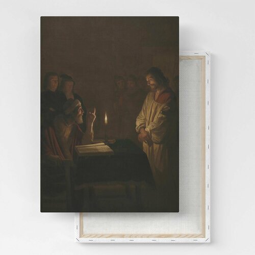 Картина на холсте, репродукция / Геррит ван Хонтхорст - Christ before the High Priest / Размер 40 x 53 см