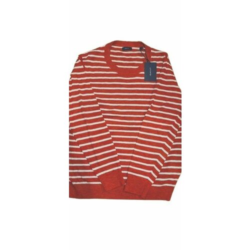 Джемпер GANT BRETON STRIPE CREW, размер XXL, белый, красный