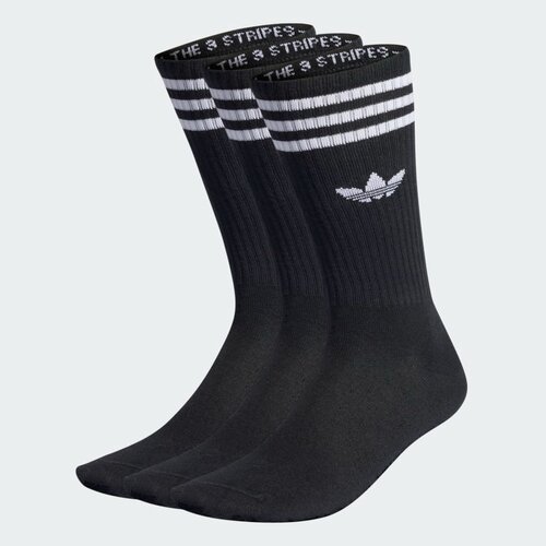 Носки adidas Originals Solid Crew, 3 пары, размер M, черный