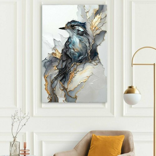 Интерьерная картина на холсте "Птица канарейка" 60х80 см