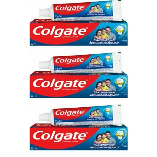 Зубная паста Colgate, Максимальная защита от кариеса Свежая мята, 150 мл, 3 штуки