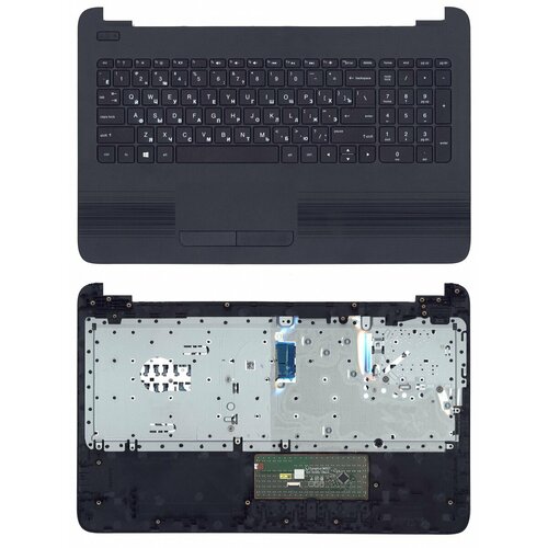 Клавиатура для HP 250 G5 черная c черным топкейсом