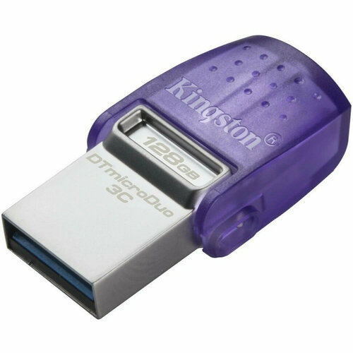 Kingston USB Drive 128Gb DataTraveler microDuo 3C DTDUO3CG3/128GB USB3.0 фиолетовый