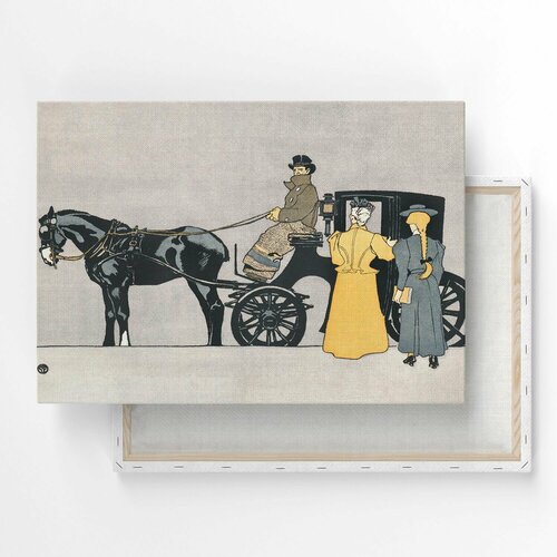 Картина на холсте, репродукция / Эдвард Пенфилд - Horse carriage / Размер 40 x 53 см