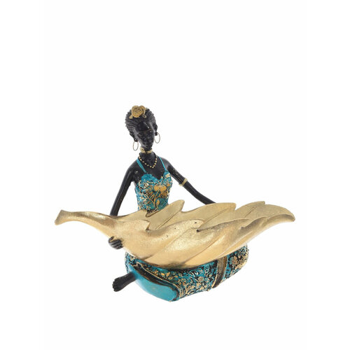 Фигурка декоративная Remecoclub Африканка из полимера, 20x26x16 см