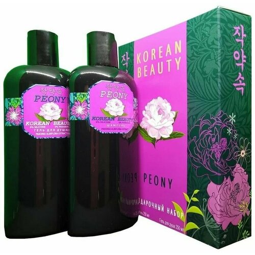 FESTIVA Подарочный набор Korean Beauty Peony: Шампунь, 250 мл + Гель для душа, 250 мл