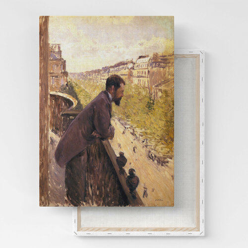 Картина на холсте, репродукция / Man on a balcony, 1880 / Гюстав Кайботт / Размер 30 x 40 см