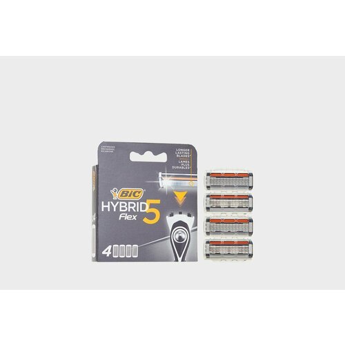 Сменные кассеты для мужской бритвы, 4 шт. BIC, Hybrid 5 Flex 4 мл