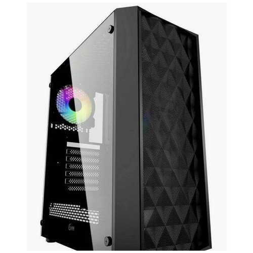 Корпус Powercase Diamond Mesh LED ATX Tempered Glass Black CMDM-L1