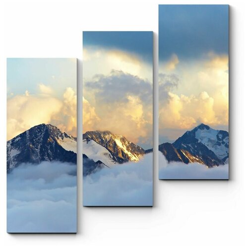 Модульная картина Альпийский пейзаж 70x75