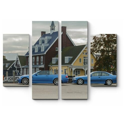 Модульная картина BMW на фене дома90x68