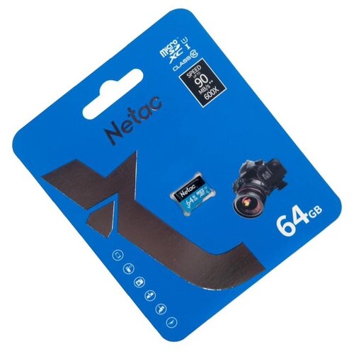 Flash card / Флеш карта microSDHC 64GB Netac P500 (без SD адаптера) 80MB/s
