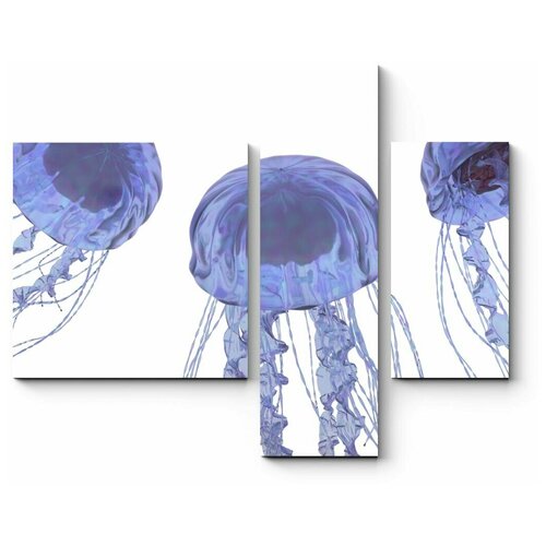 Модульная картина Пара голубоватых медуз90x74