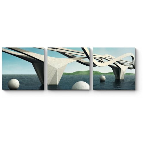 Модульная картина Пластичный мост 160x53