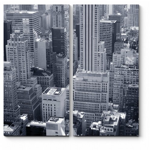 Модульная картина Черно-белый Нью-Йорк 70x70