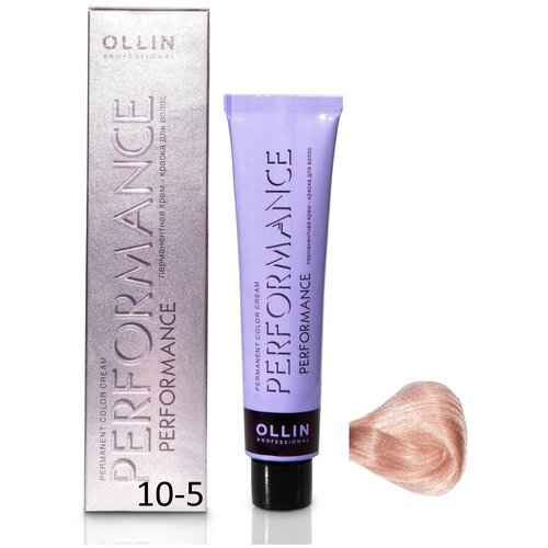 OLLIN Professional Performance перманентная крем-краска для волос, 10/5 светлый блондин махагоновый, 60 мл