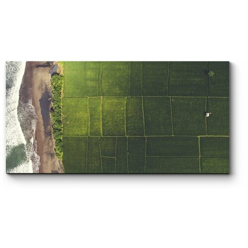 Модульная картина Ферма вдоль побережья 130x65
