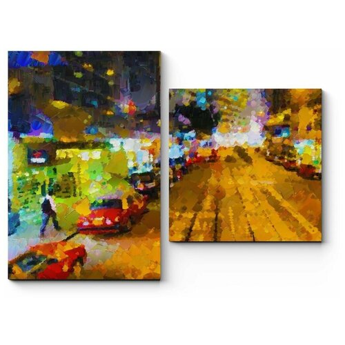 Модульная картина На улицах Гонконга 100x75