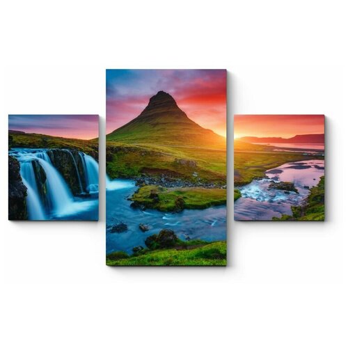 Модульная картина Красочный рассвет, Исландия 160x104
