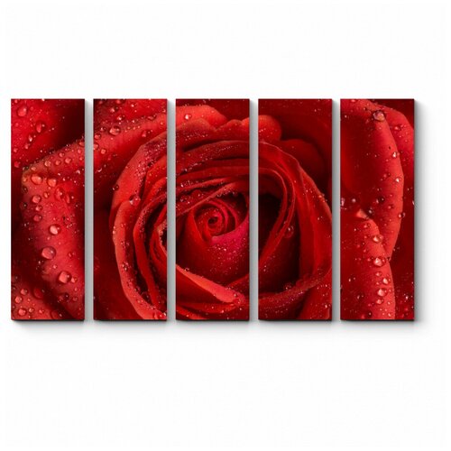Модульная картина Алая роза 100x60