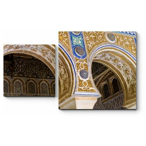 Модульная картина Декорированные подковы арки90x54