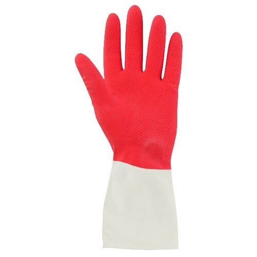 Перчатки Archdale хозяйственные латексные повышенной прочности и износостойкости, 1 пара, размер L, цвет красный/белый