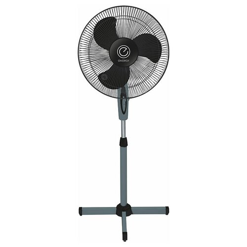 Вентилятор напольный 16"(40 см), 40 Вт, 3 ск, подсветка, регулировка высоты и наклона, черный