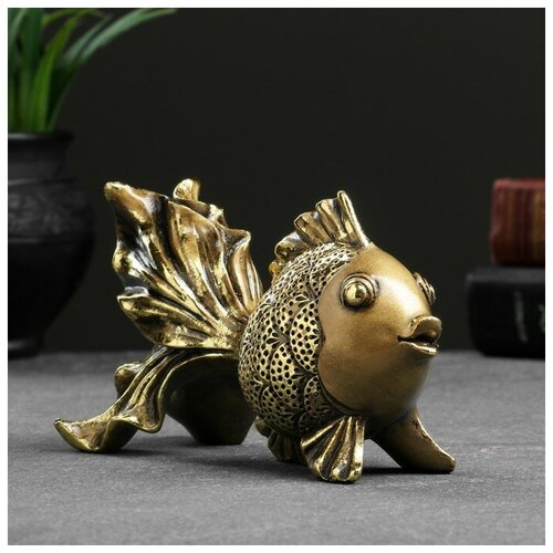 Хорошие сувениры Фигура "Золотая рыбка" золото 14х6,5х8,5см