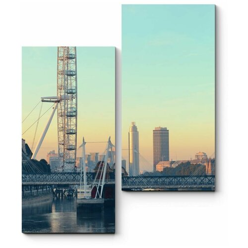 Модульная картина Чудесная панорама Лондона 50x63