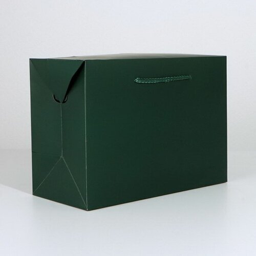 Пакет коробка "Изумрудный", 28 x 20 x 13 см