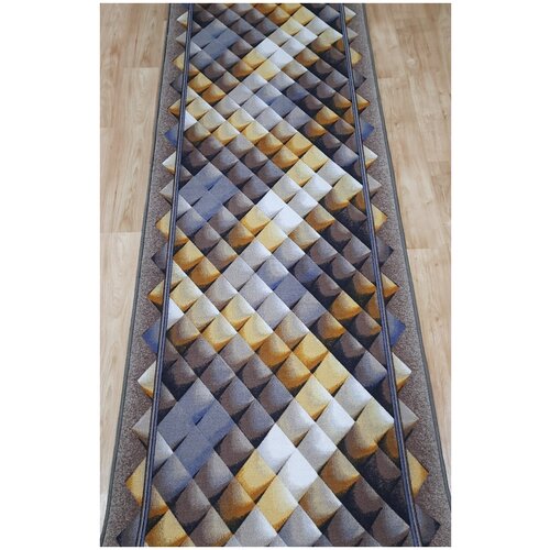 Ковровая дорожка на войлоке, Витебские ковры, с печатным рисунком, 2596, разноцветная, 0.7*2 м