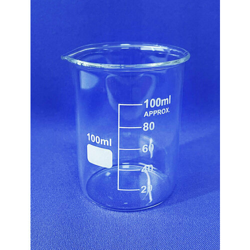 Мерный стакан низкий 100 мл , стекло 12шт /лабораторная посуда/ измерительная посуда