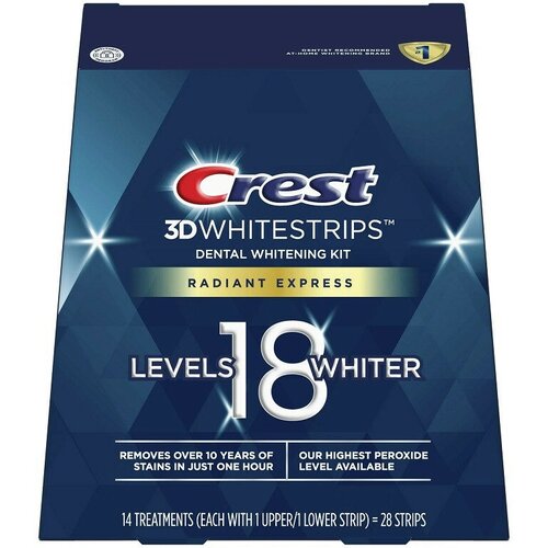 Crest 3D Whitestrips Radiant Express New 2022 - Отбеливающие полоски для зубов