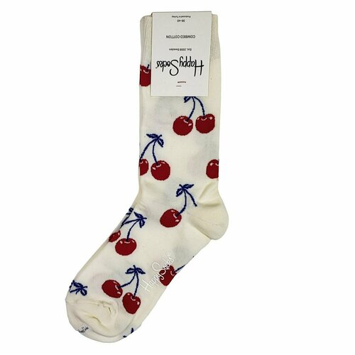 Носки Happy Socks, размер 36/40, белый, красный