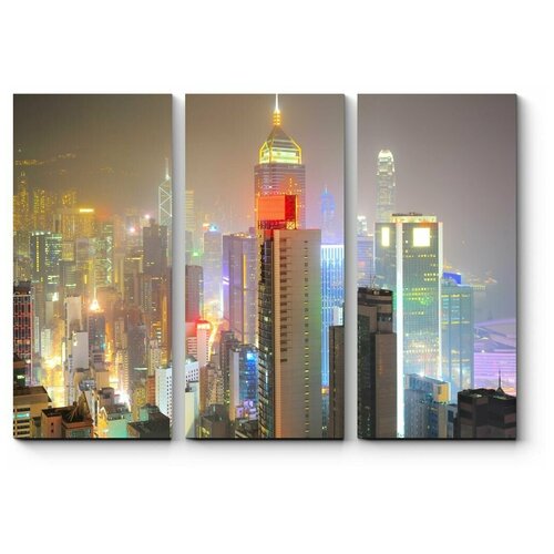 Модульная картина Гонконг в сиянии огней160x115