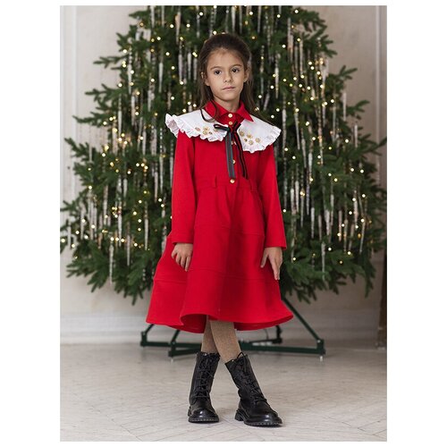Платье Leya.me, комплект, размер 116, красный