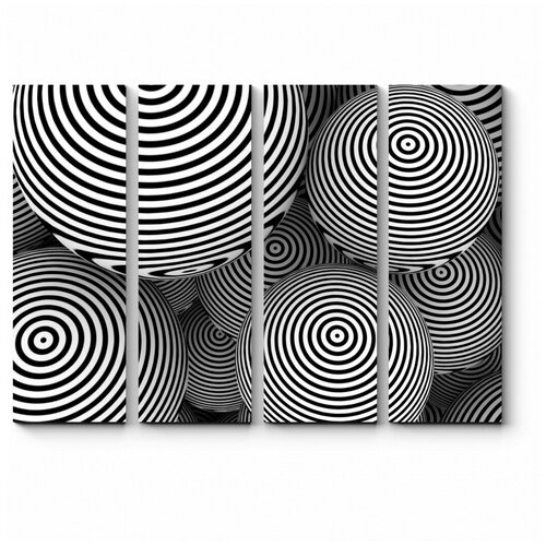 Модульная картина Черно-белая иллюзия90x68