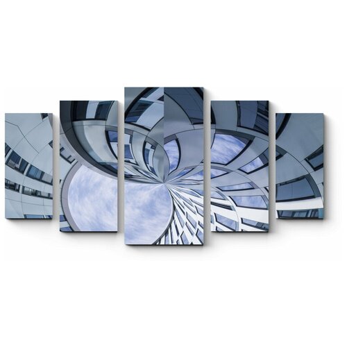 Модульная картина Круговорот здания 180x99