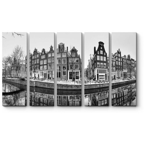 Модульная картина Монохромный Амстердам 160x96