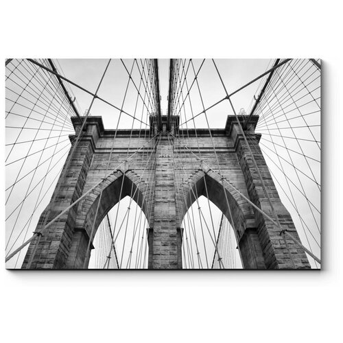 Модульная картина Строгость цвета, Бруклинский мост 40x27