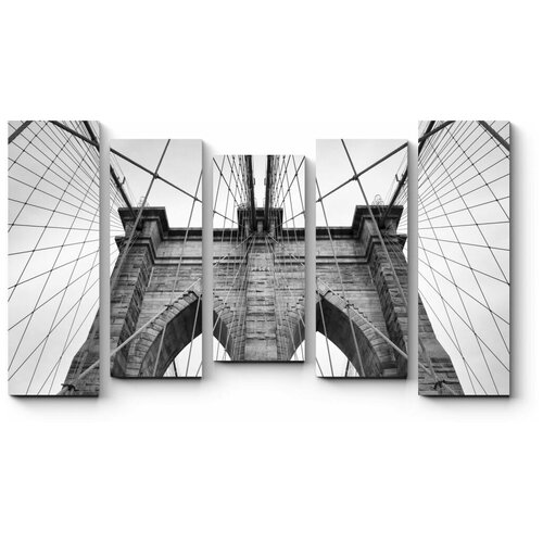 Модульная картина Строгость цвета, Бруклинский мост 170x102