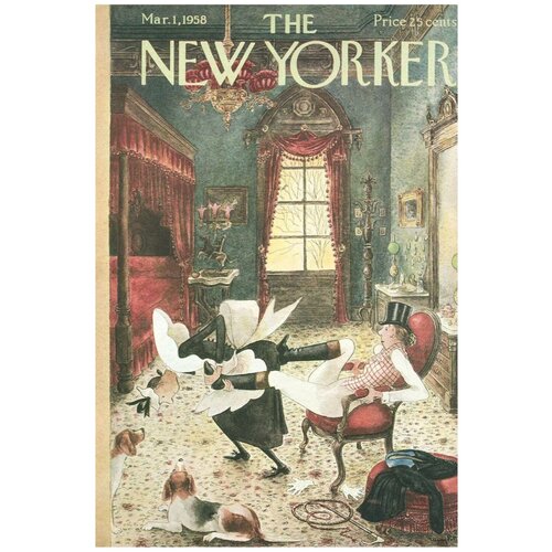 Постер / Плакат / Картина Обложки New Yorker - Помощница 50х70 см в раме