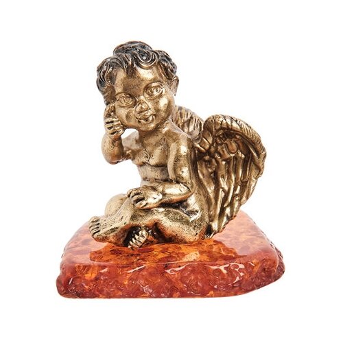 Фигурка Ангел (латунь, янтарь) AM-1757 113-705515