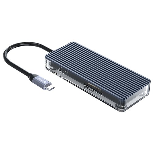 USB-концентратор  ORICO WB-7P, разъемов: 4, серый